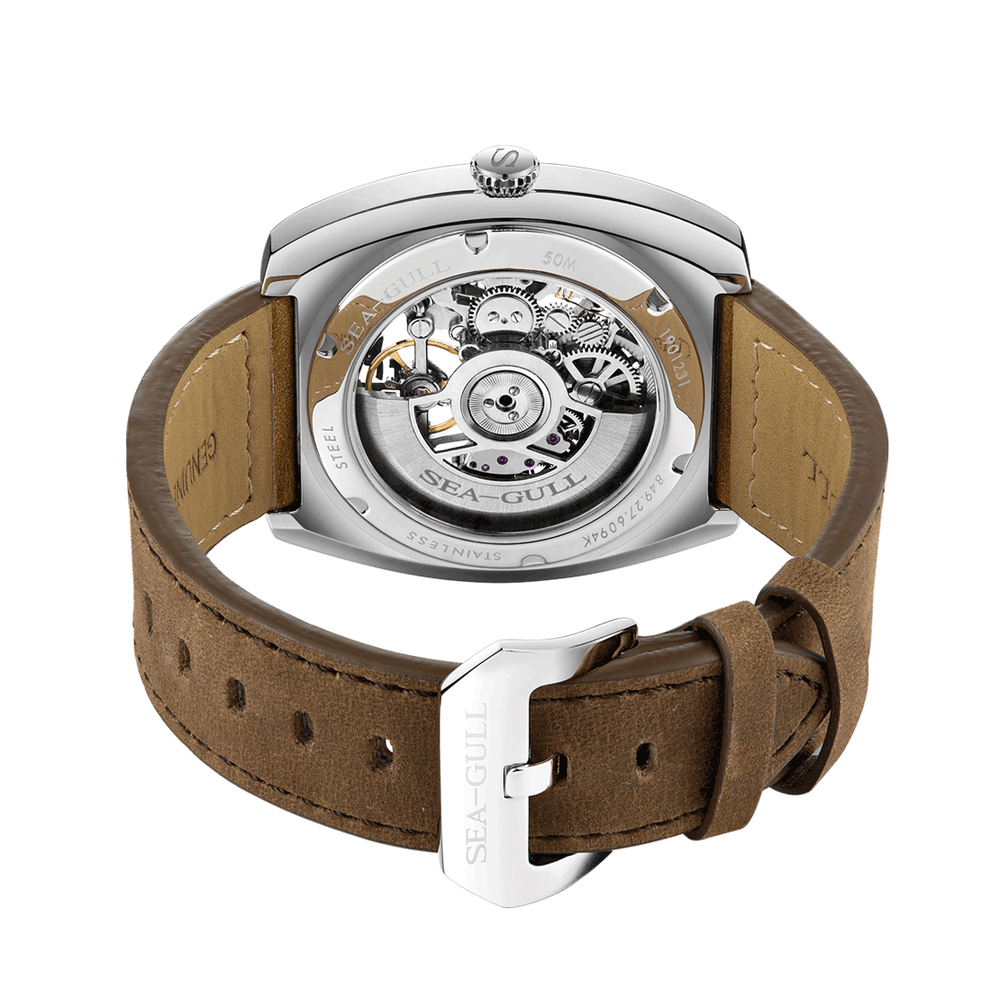 Trendy Barrel Skeleton Automatic Watch 44*46mm | Seagull Watch Official