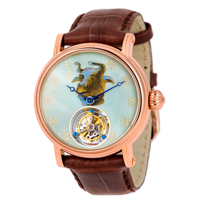 Chinese Zodiac Dragon Enamel Dial Tourbillon Watch 42mm | Seagull Watch ...