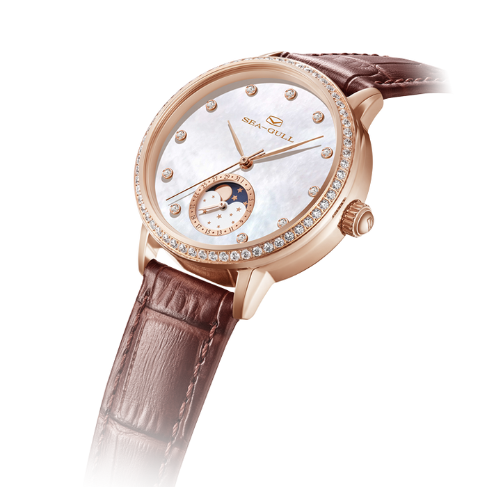 Lunar Sonata Moon Phase Automatic Watch 34.5mm | Seagull Watch Official
