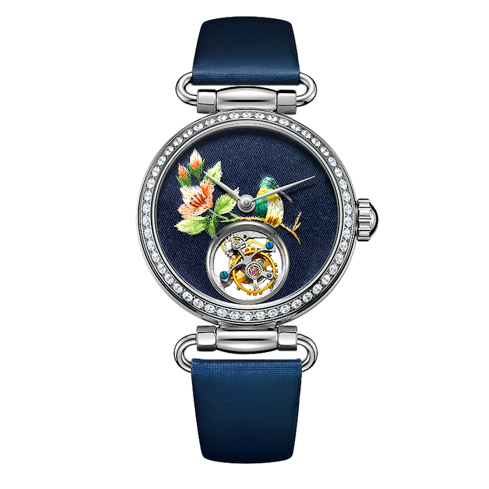 Seagull Embroidery Dial Off-center Tourbillon Watch 39mm | Seagull Official
