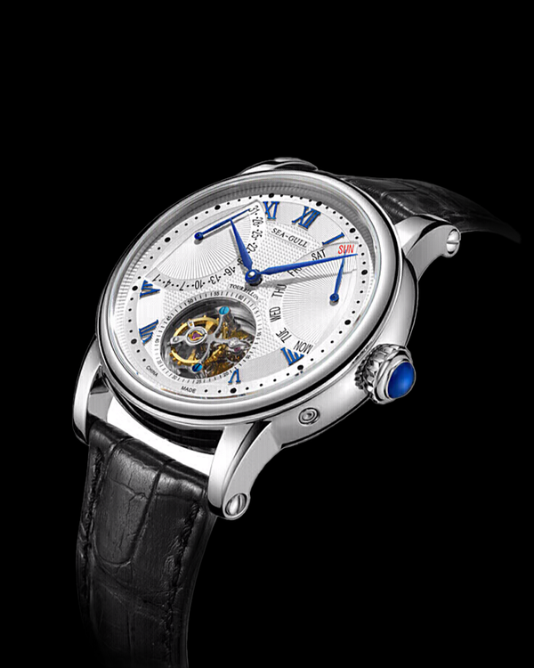 Off-center Tourbillon Multifunctional Automatic Watch 43mm | Seagull ...