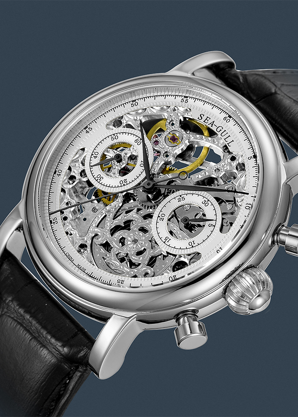 Seagull 1963 Full Skeleton Edition Chronograph Watch 41mm | Seagull ...
