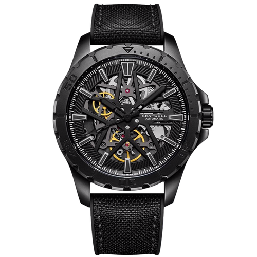 Racing Motorcycle Skeleton Automatic Watch 44mm | Seagull Watch Official