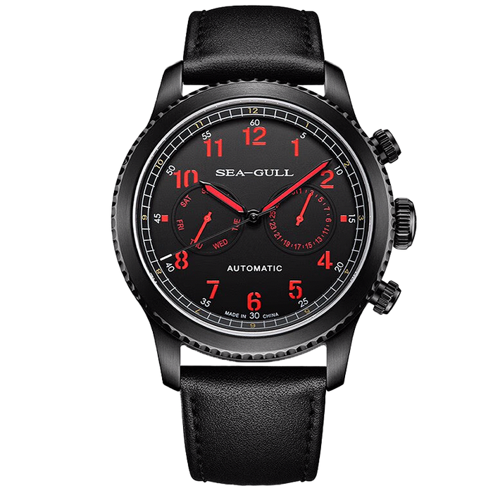 Aviation Dual Time Zone Pilot Automatic Sports Watch 43mm | Seagull ...