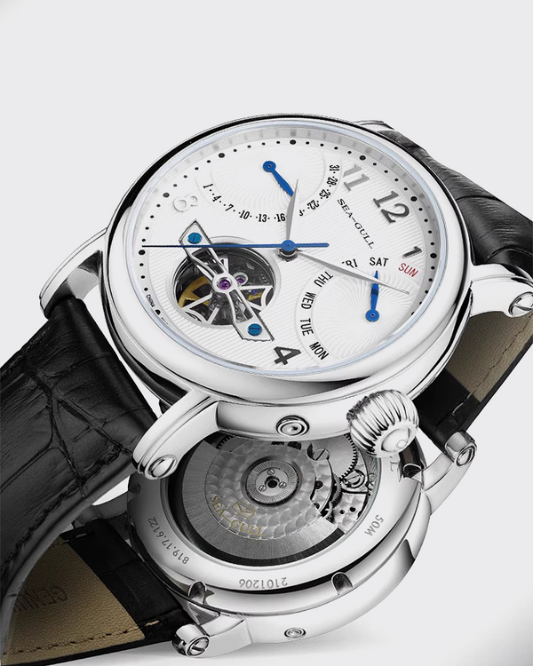 Flywheel Power Reserve Calendar Automatic Watch 42mm | Seagull Watch ...
