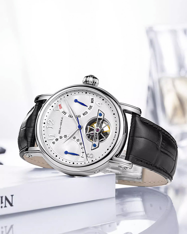 Flywheel Power Reserve Calendar Automatic Watch 42mm | Seagull Watch ...